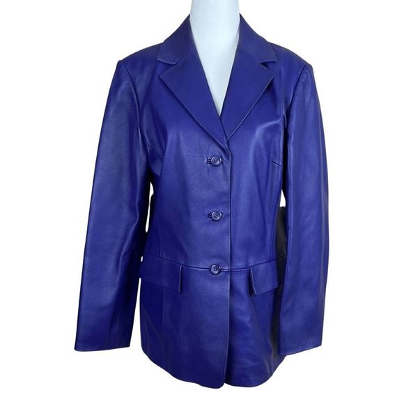 Pendleton | Jackets & Coats | Pendletonwomens Purple Blazer Leather ...